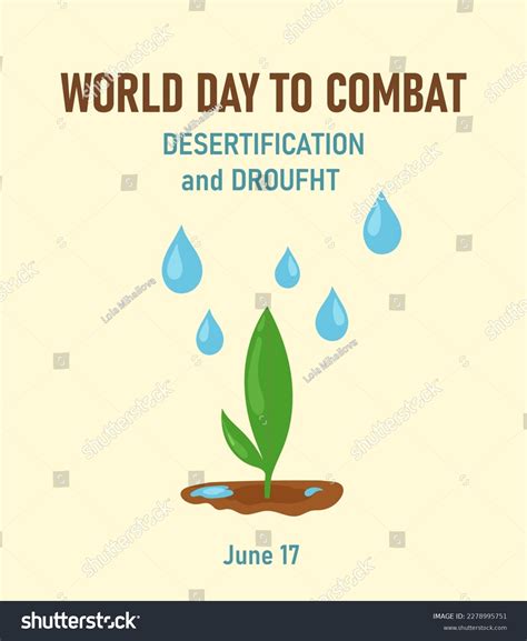 World Day Combat Desertification Drought Poster Stock Vector Royalty