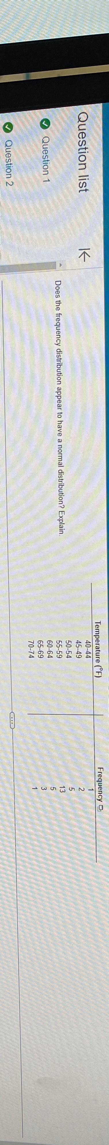Solved Question Listquestion 1question 2