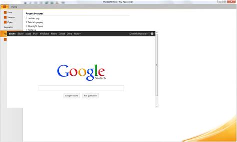 Radribbonview Backstage Webbrowser In Ui For Wpf Ribbonview And