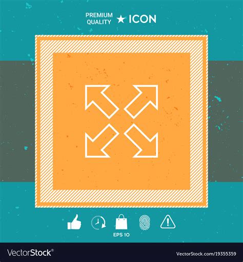 Extend Resize Line Icon Royalty Free Vector Image