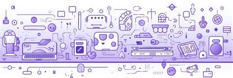 Premium Photo Lavender Abstract Technology Background Using Tech Devices And Icons Thin Line