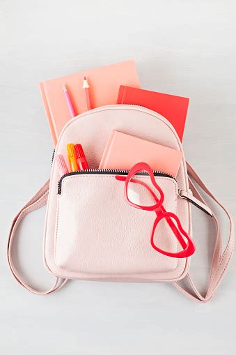 학생 배낭 및 다양 한 학교 용품 스 터 딩 교육 및 학교 개념으로 돌아가기 가방에 대한 스톡 사진 및 기타 이미지 가방 개념 건강한 식생활 Istock