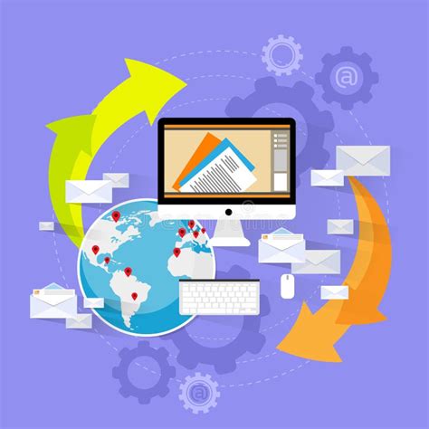 Computer Device Data Cloud Storage Security Flat Stock Vector Illustration Of Flat Download