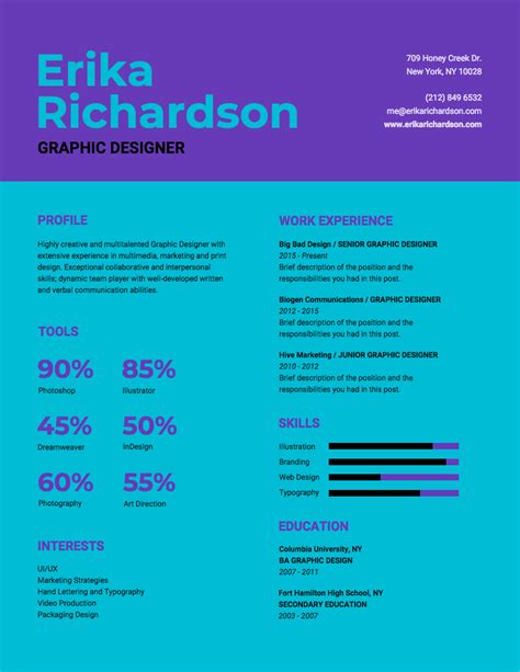 20 Infographic Resume Examples Templates And Design Tips