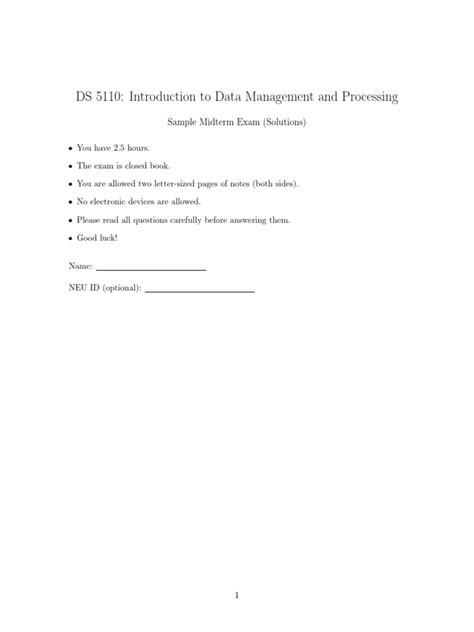 sample midterm solutions pdf databases information science