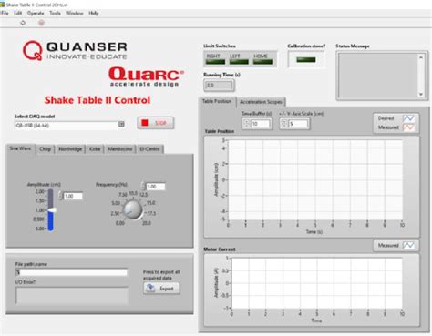 Labview Interface For Controlling Shake Table Ii Download Scientific Diagram