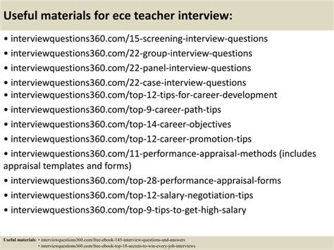 Top 10 Ece Teacher Interview Questions And Answers Pptx