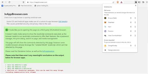 how to check if in app browsers are tracking you using inappbrowser
