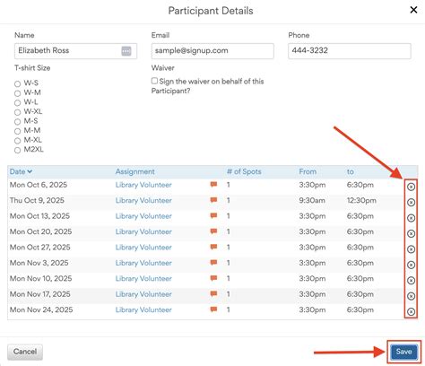 How Do I Remove A Participant From My SignUp For Organizers SignUp Com