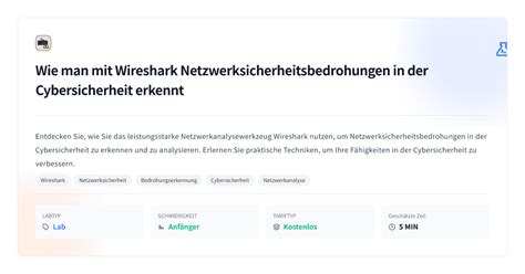 Wie Man Mit Wireshark Netzwerksicherheitsbedrohungen In Der Cybersicherheit Erkennt Labex