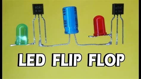 On Video Flip Flop Led Flasher Circuit Using Transistor Bc547 How To Make Flip Flop Led With