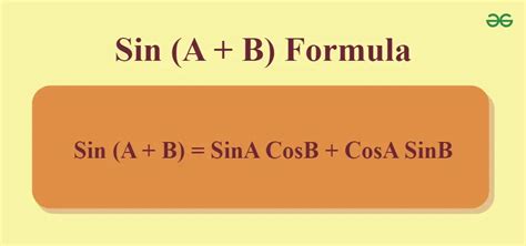 Sin A Plus B Formula Geeksforgeeks