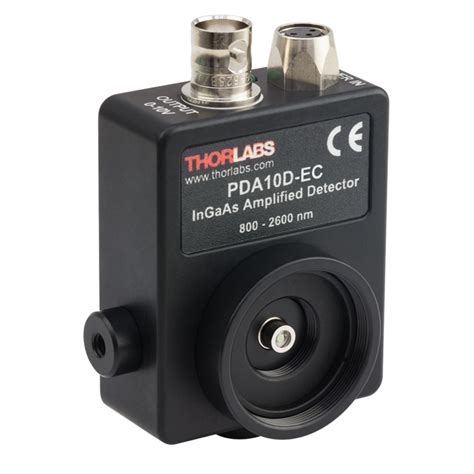 Thorlabs Pda10d Ec Ingaas Fixed Gain Amplified Detector 800 2600 Nm 15 Mhz Bw 0 8 Mm 2
