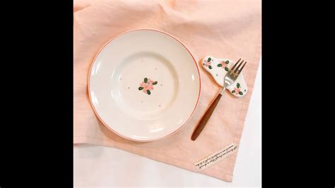 장미 부케 원형 디저트 접시 Youtube