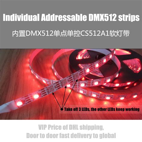 Dmx512 Protocol 60pixels M Cs512a1 Full Colors Digital Led Strips