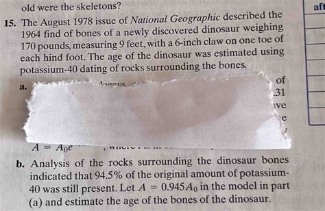 Old Were The Skeletons Aft 15 The August 1978 Issue Of National Geographic Described Th Algebra