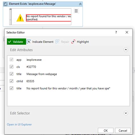 Element Exists Does Not Work And Im Out Of Options To Fiddle With Help Uipath Community Forum