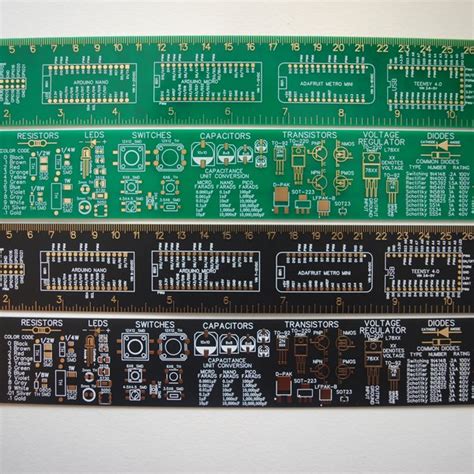 12″ raspberry pi arduino electronics pcb ruler