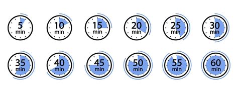 Cooking Time Countdown Timer Symbol Set 47582845 Vector Art At Vecteezy