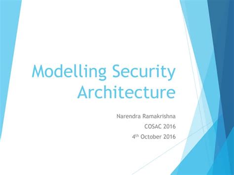 Modelling Security Architecture Ppt