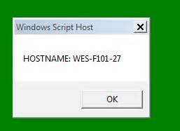 Vbscript Msgbox