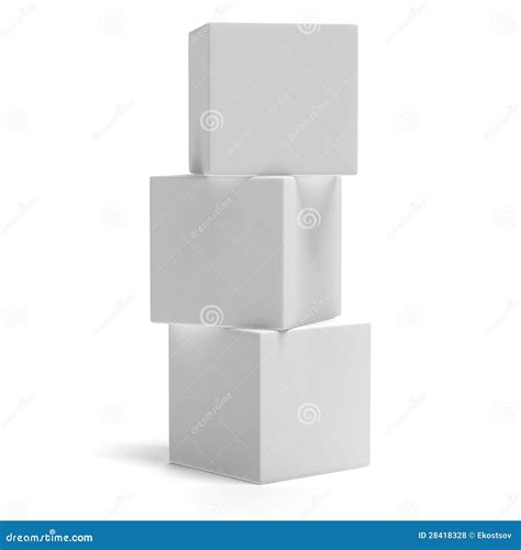 Three Cubes Stock Illustration Illustration Of Empty 28418328