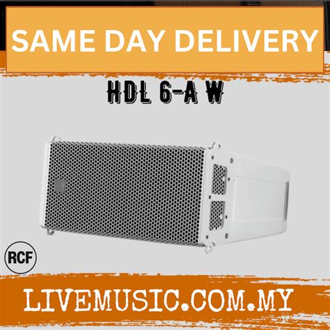 Rcf Hdl6 A 1400 Watt 6 Inch Compact Active Line Array Module Black White Hdl6a Hdl 6 A