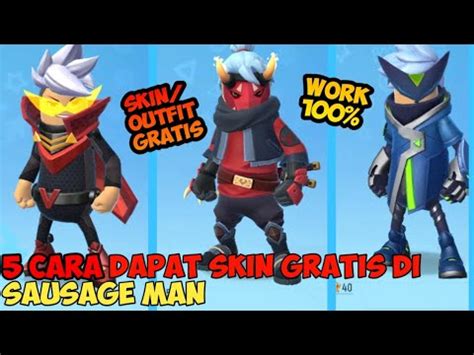 Cara Mendapatkan Skin Atau Outfit Secara Gratis Di Game Sausage Man Youtube