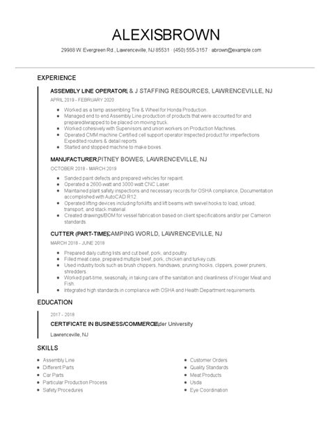 What Does An Assembly Line Operator Do Zippia