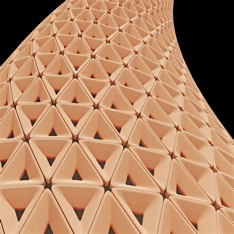 Triangle Unit Panel Tower Generated In Rhino Grasshopper Architecture