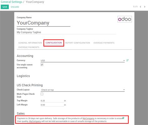 How To Link Terms And Conditions To A Quotation — Odoo 9 0 Documentation