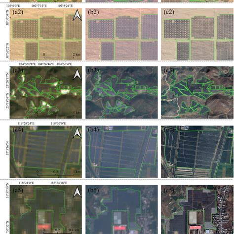 The Visual Interpretation Examples Six Sites From A Landsat 8 B Download Scientific