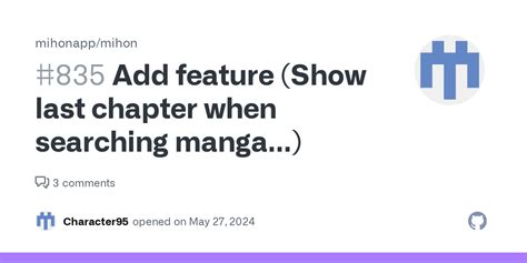 Add Feature Show Last Chapter When Searching Manga · Issue 835