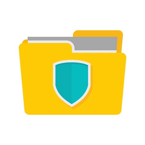 Protected Folder Icon Flat Style 14627079 Vector Art At Vecteezy
