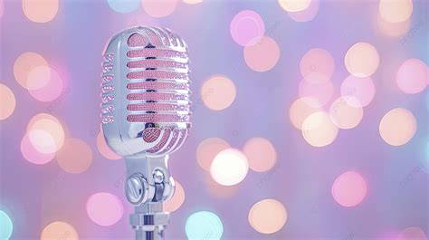 빛나는 보라색 흐림 보케 밝은 배경의 우아한 마이크 마이크로폰 빛나는 우아한 배경 일러스트 및 사진 무료 다운로드 Pngtree