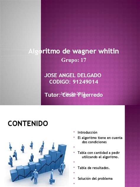 Algoritmo Wagner Whitin Pdf Inventario Algoritmos