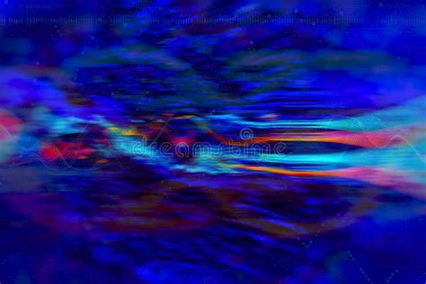 Data Science Abstract Technological Background In Vibrant Colors With Blured Waves Futuristic