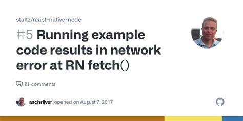 Running Example Code Results In Network Error At RN Fetch Issue 5 Staltz React Native