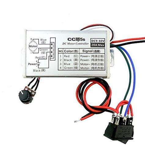 Uniquegoods PWM DC Motor Stepless Variable Speed Controller V V V V V VDC A Max