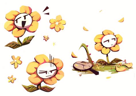 Safebooru D Closed Mouth Commentary English Commentary Flower Flower Focus Flowey Undertale