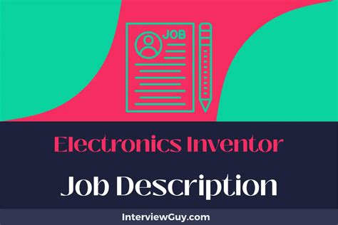 Electronics Inventor Job Description Updated For 2025
