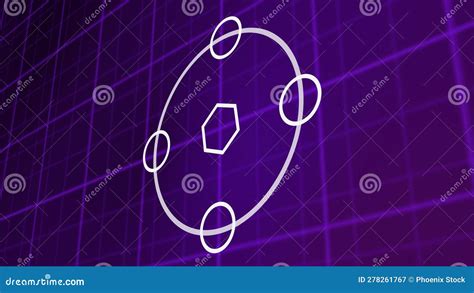 3d rotating graph with camera movement and grid stock image image of