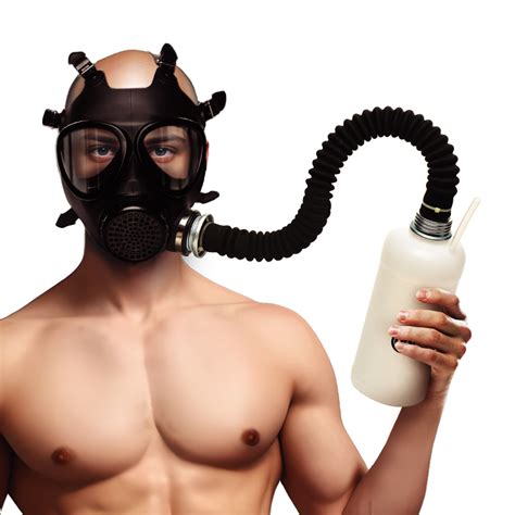 Inhaler Gas Mask With Bottle Sex Toy Distributing