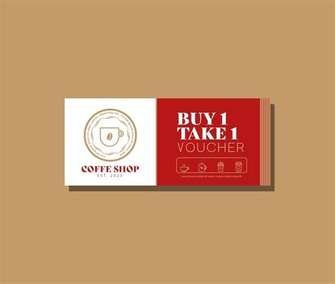 골드 및 레드 할인 쿠폰 카드 바우처 디자인 프리미엄 벡터