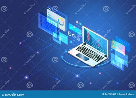 Web Development Software Coding And Programming On Application In Laptop Computer Devices With