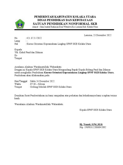 Surat Undangan Pramuka Pdf