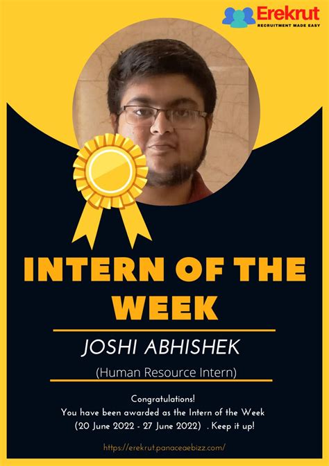abhishek joshi on linkedin hrintern erekrut