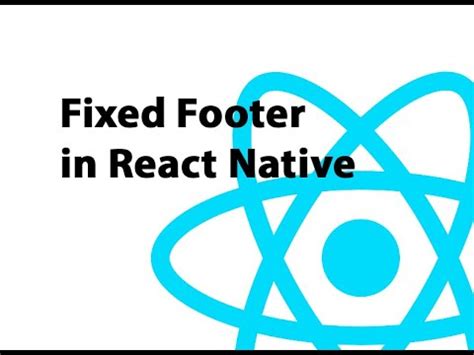 How To Make Fixed Footer In React Native RN V YouTube