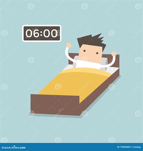 Wake Up Early Vector Cartoon 40064836