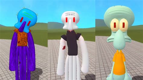 Cursed Squidward And Squidward From 3d And 2d Memes In Garrys Mod Youtube